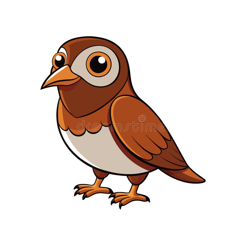 Charming Common Poorwill Bird Realistic Artwork Stock Illustration ...