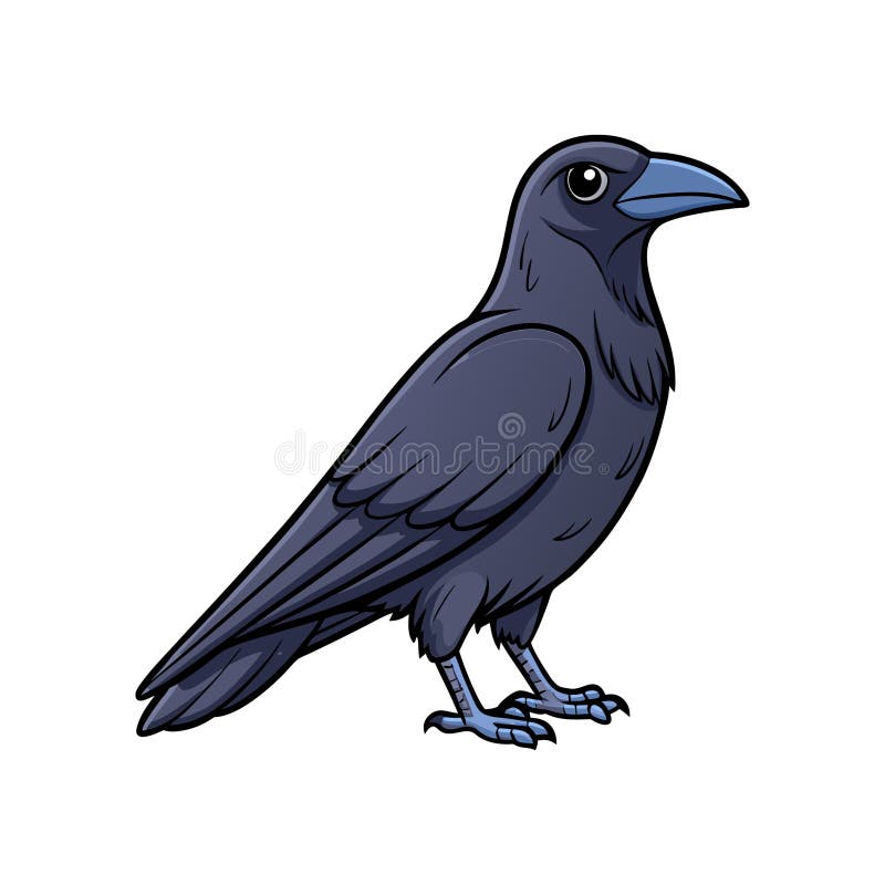 Charming Common Raven Bird Artistic Representation Stock Photo ...