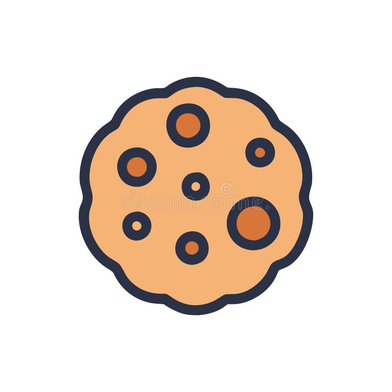 Charming Cookie Icon for Sweet Designs Stock Illustration ...