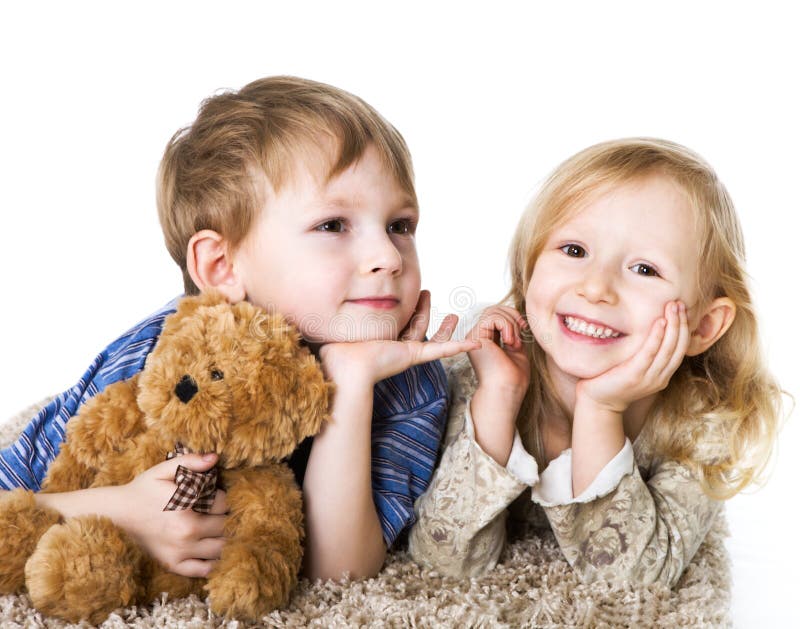 Charming Couple of Children Stock Photo - Image of child, young: 6855334