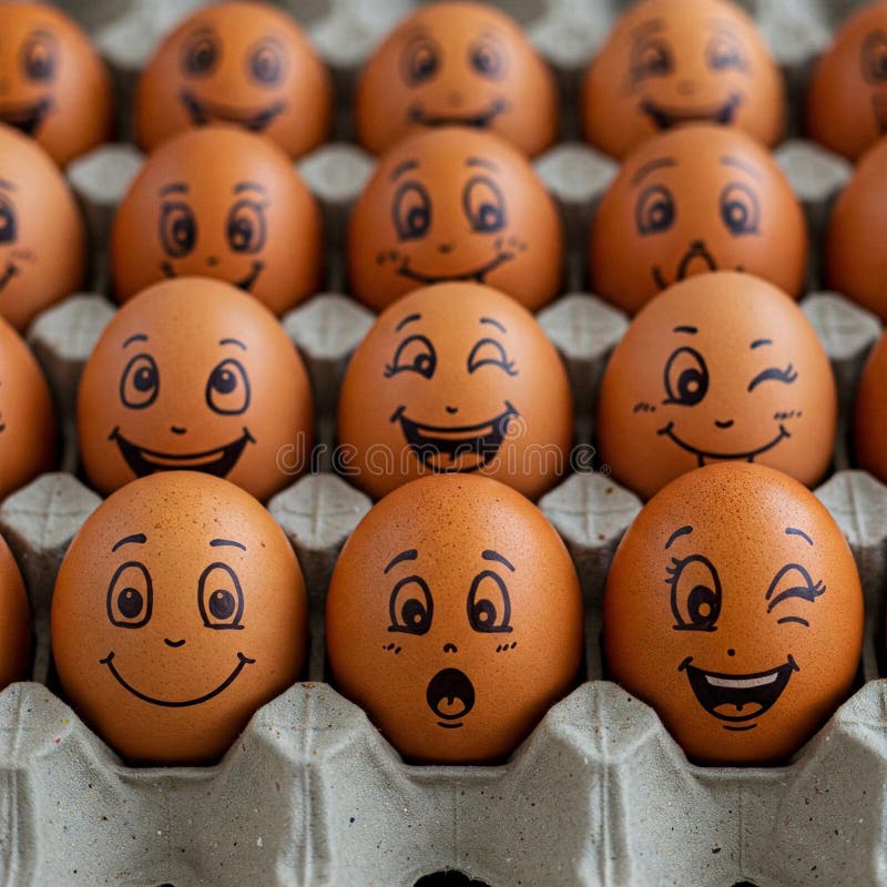 "Happy and Funny Eggs: a Creative Art Idea" Stock Illustration ...