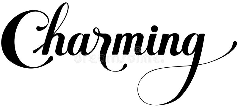 Charming - Custom Calligraphy Text Stock Vector - Illustration of ...