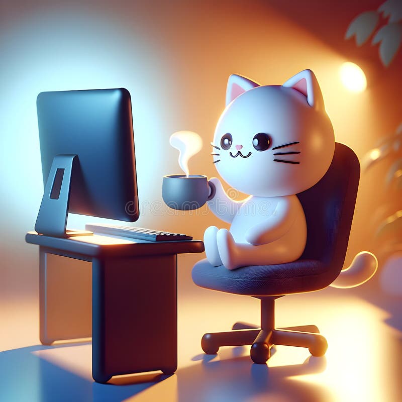 Coffee Computer Cartoon Stock Illustrations – 12,109 Coffee Computer ...