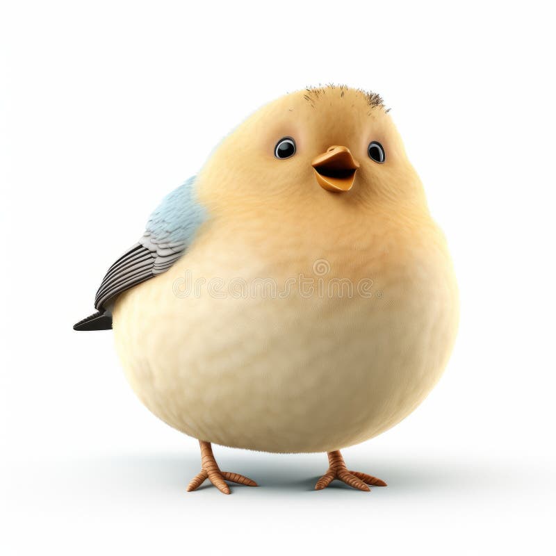 Charming 3d Fat Bird Animation: Detailed Rendering with Lensbaby Effect ...