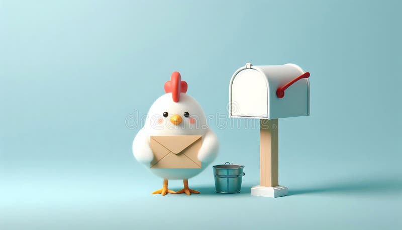 Cartoon Chicken Delivering Mail Stock Illustrations – 4 Cartoon Chicken ...
