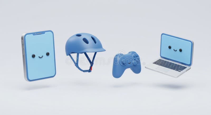 Cute Tech & Gear stock illustration. Illustration of cute - 375996885