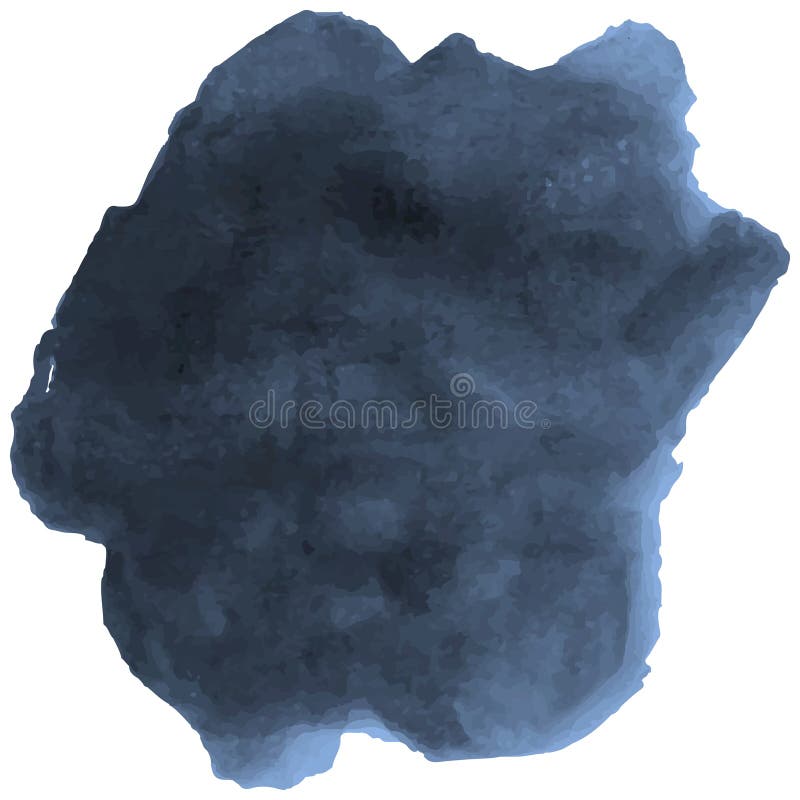 Charming Dark Blue Watercolor Brush Stroke Frame Stock Vector ...