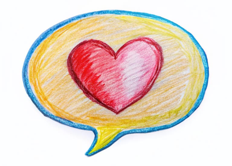 Charming Doodle Heart in Thought Bubble a Captivating Visual ...