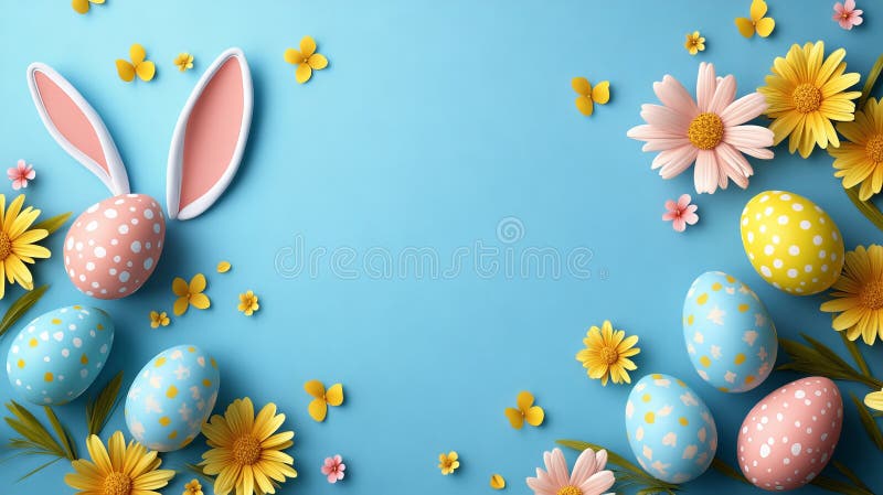 A Charming Easter Bunny, Featuring Fluffy Ears and a Round White Head ...