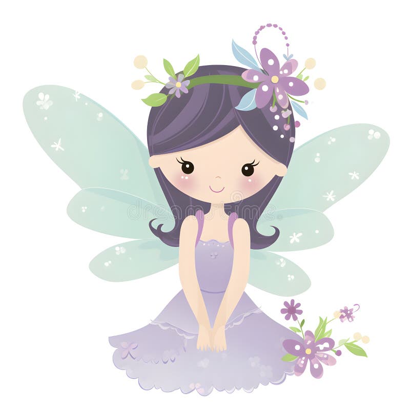 Charming enchanted sprite stock image. Image of outline - 286699951