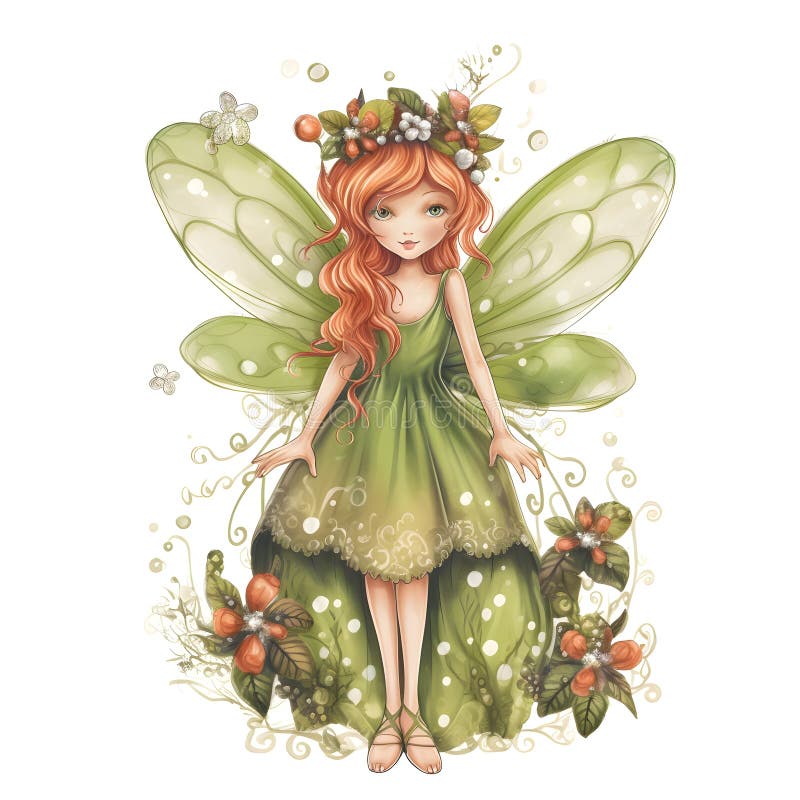 Charming Fairy Sprite Graphics Stock Illustration - Illustration of ...