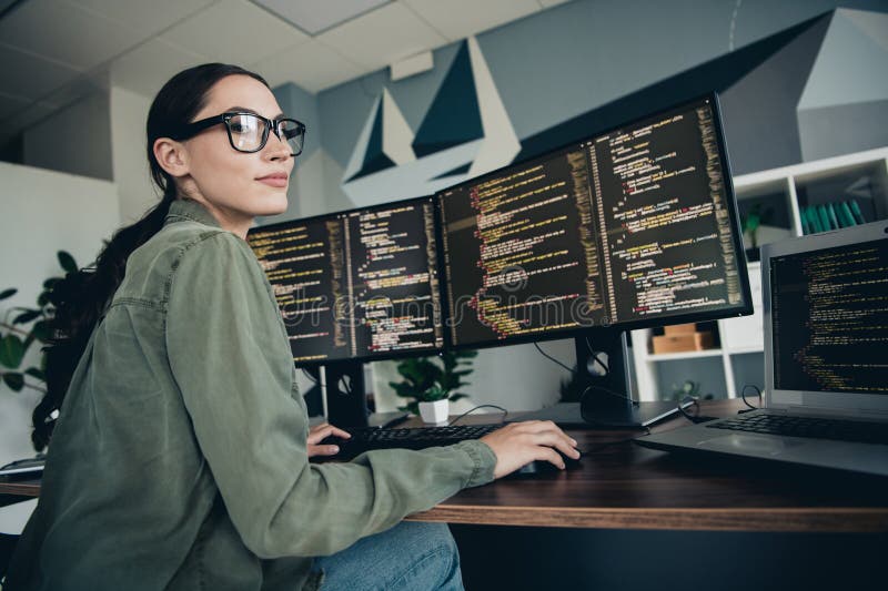 271 Programmer Working Multiple Monitors Coding Software Stock Photos - Free & Royalty-Free ...