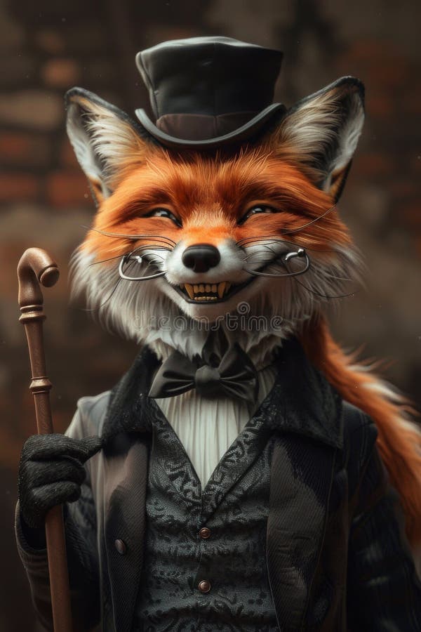 The Dapper Fox stock illustration. Illustration of cute - 315907311