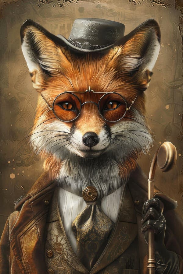 The Dapper Fox stock illustration. Illustration of welldressed - 315907316