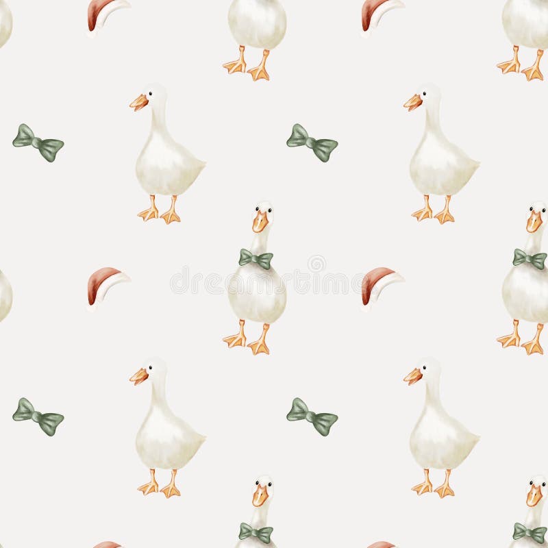 Charming Geese Pattern Design for Fabric and Wallpaper Decoration ...