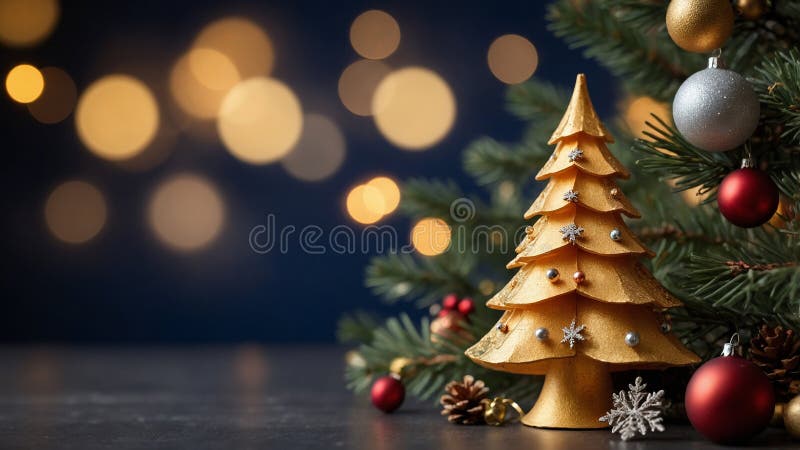 Small Golden Christmas Tree Decorations Stock Illustrations – 1,259 ...