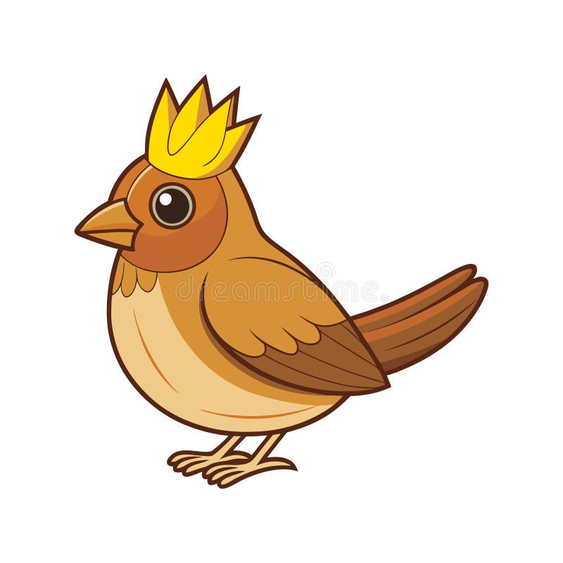 Charming Golden-crowned Sparrow Bird Design Stock Illustration ...