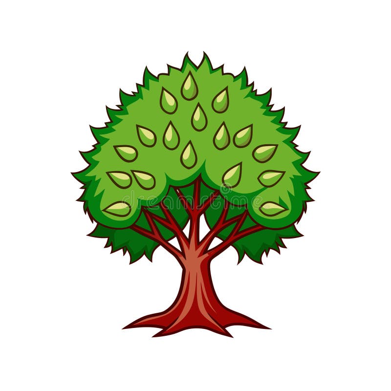 Charming Horse Chestnut Tree Graphic Stock Illustration - Illustration ...