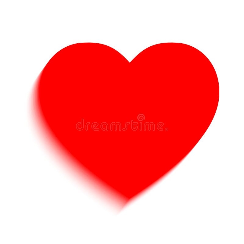 A Charming Heart Design with a Shadow Stock Vector - Illustration of ...