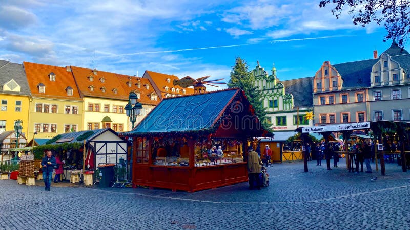 Beautiful Square in the Old Town of Weimar in Germany Editorial Stock ...