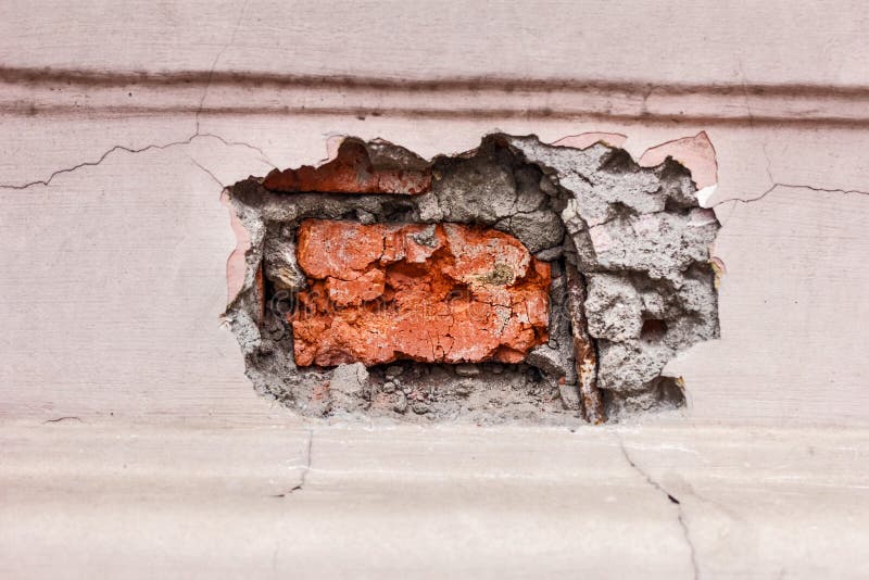 Charming Historical Fragment of Brick in Old Wall Stock Photo - Image ...