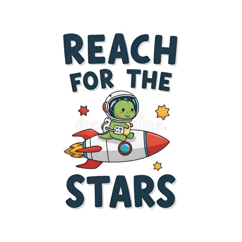 Dinosaur Riding a Rocket Vector Illustration Stock Illustration ...