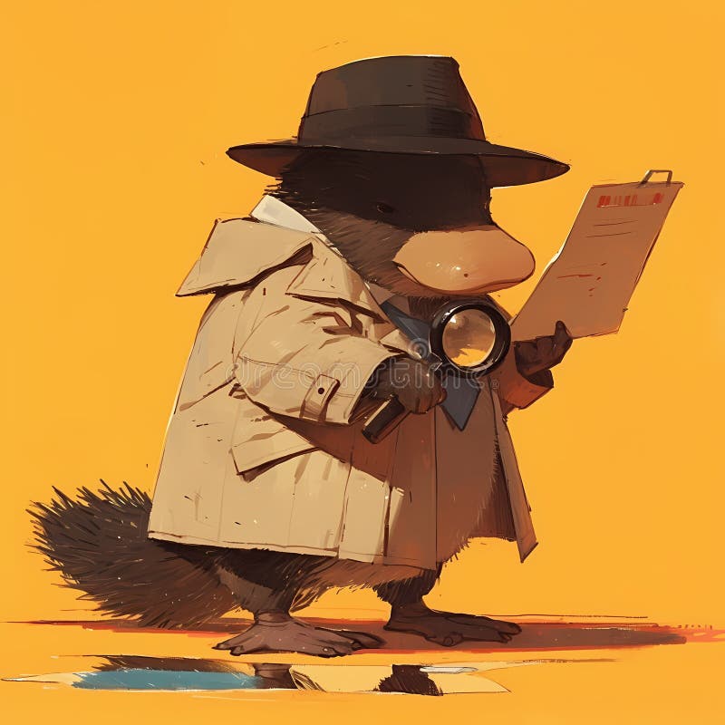 Detective Rat, the Savvy Sleuth Stock Illustration - Illustration of ...