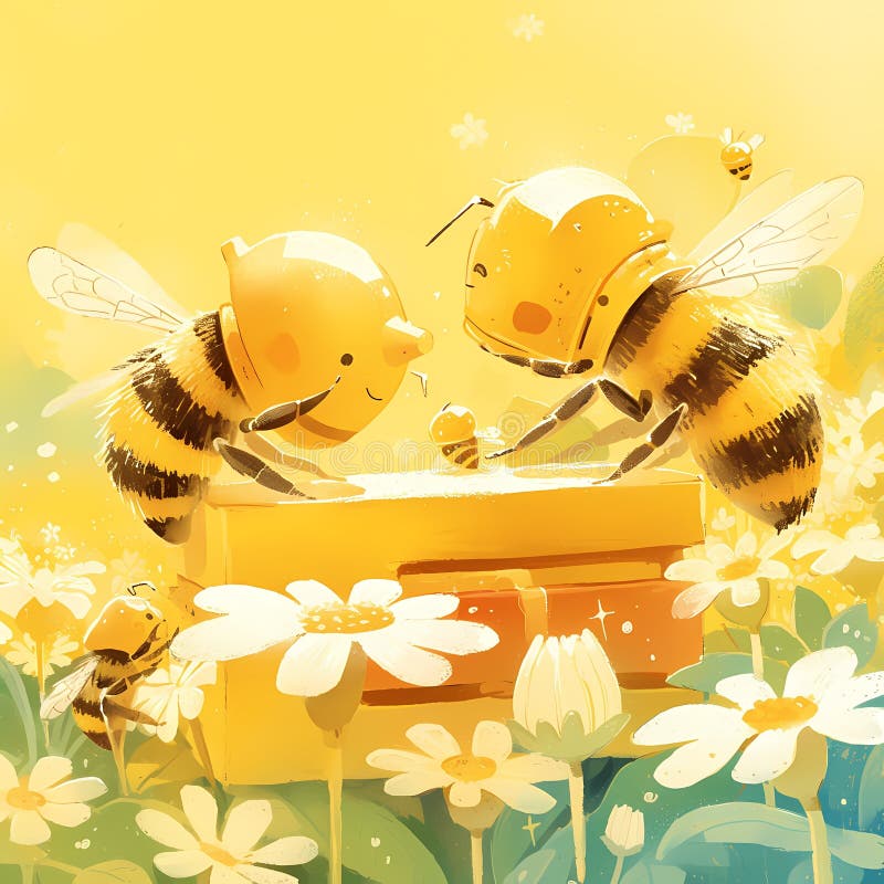 Busy Bee Teamwork stock illustration. Illustration of corporate - 314316832