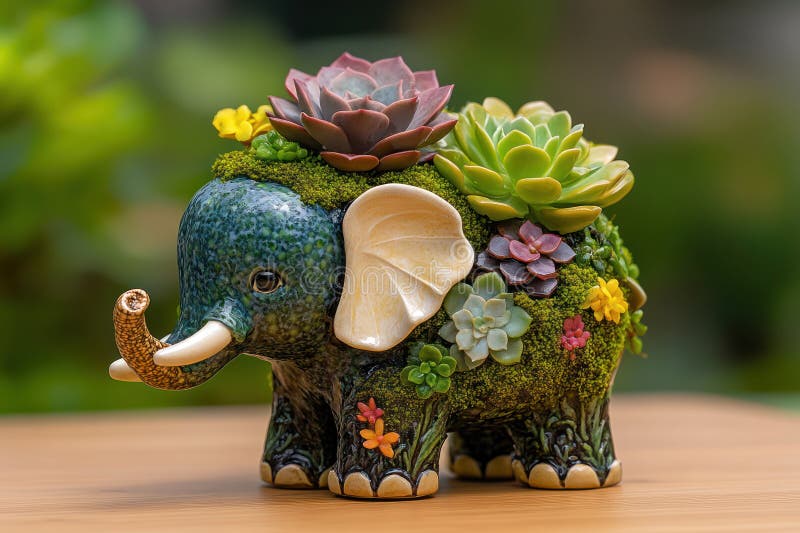 Elephant Planter with Adorable Succulent: Nature S Cutest Combination ...