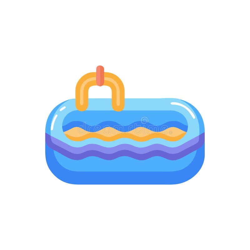 Charming Inflatable Pool Icon for Creative Uses Stock Illustration ...