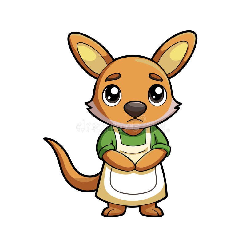 Charming Kangaroo Writing Calligraphy Vector Illustration Stock Image ...