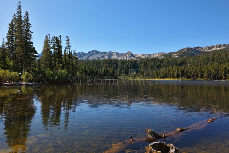 Charming Lake Surrounded by Mountains Stock Photo - Image of cold, hill ...