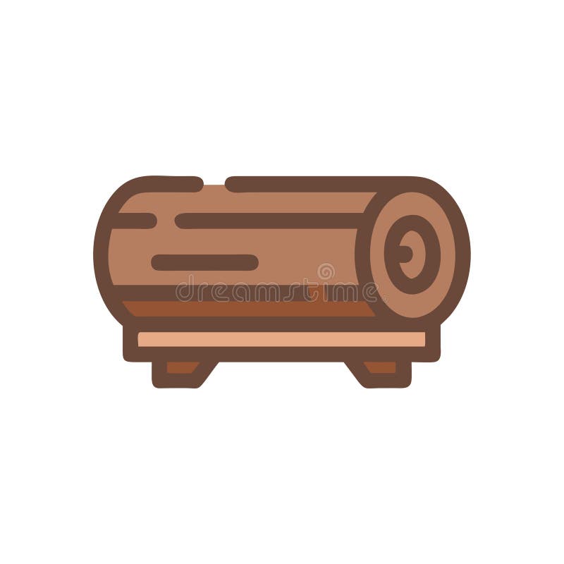 Charming Log Bench for Garden Areas Stock Vector - Illustration of ...