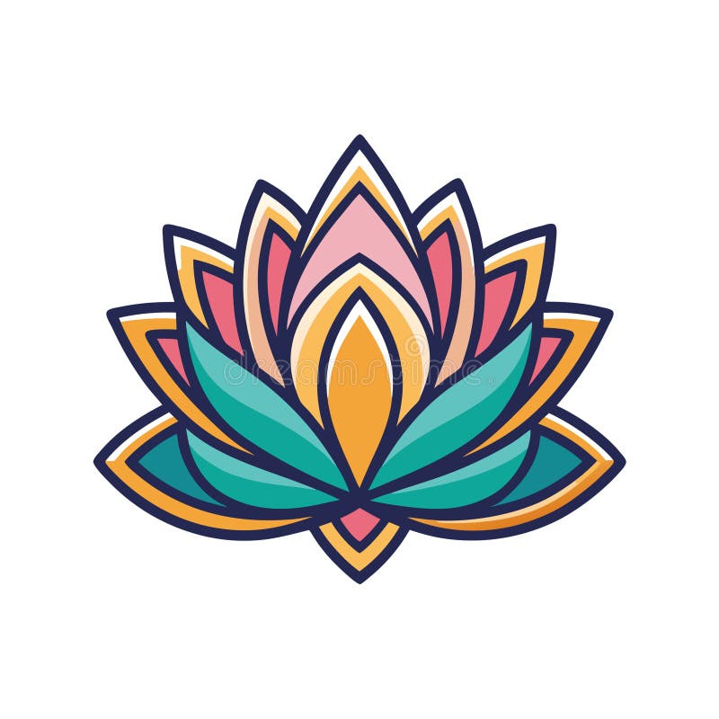 Charming Lotus Dream Floral Artwork Stock Illustration - Illustration ...
