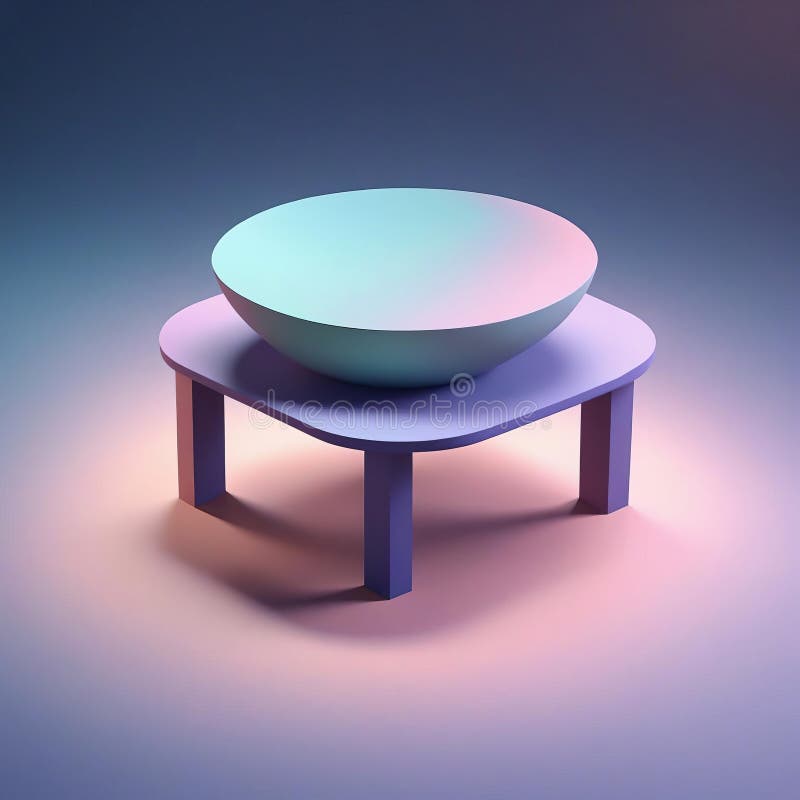 Charming Low Poly Table Design Stock Illustration - Illustration of ...