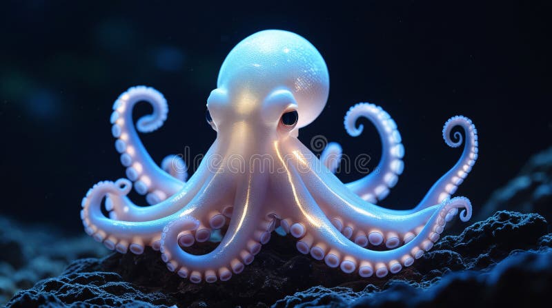 Charming Glowing Luminescent Octopus Stock Illustrations – 9 Charming ...