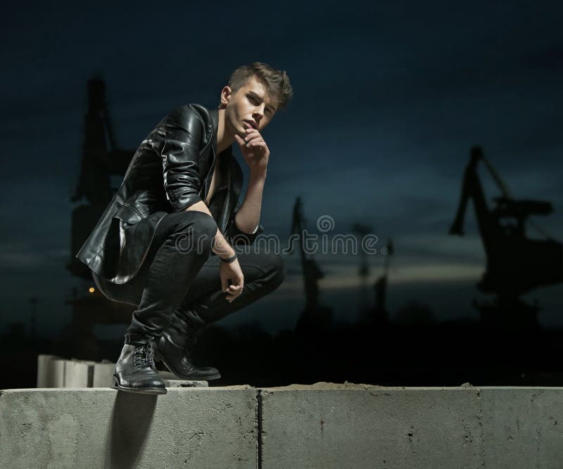 Charming Man Clothed Trendy Stuff Stock Image - Image of elegance ...