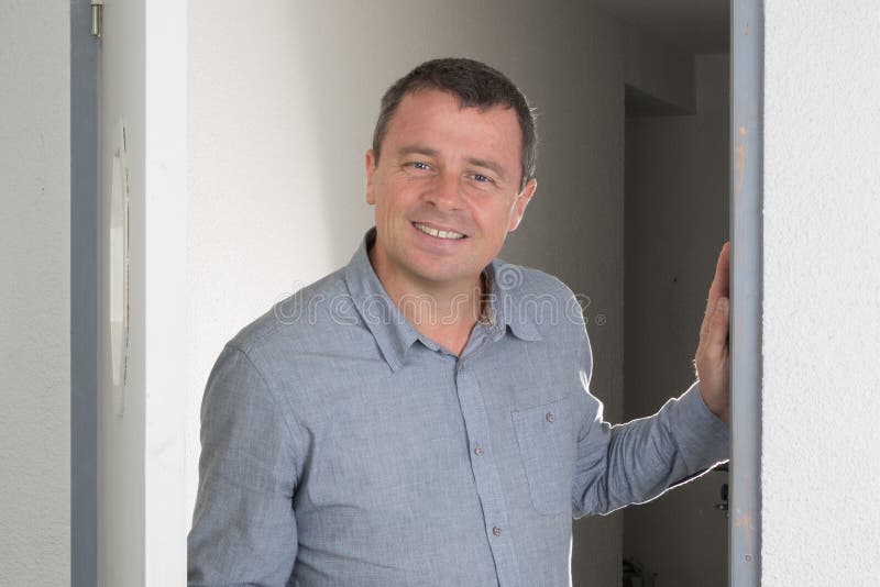 Charming man stock image. Image of brown, handsome, adult - 61165729