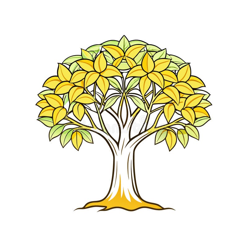 Charming Mango Tree Artwork Stock Image - Illustration of flora ...