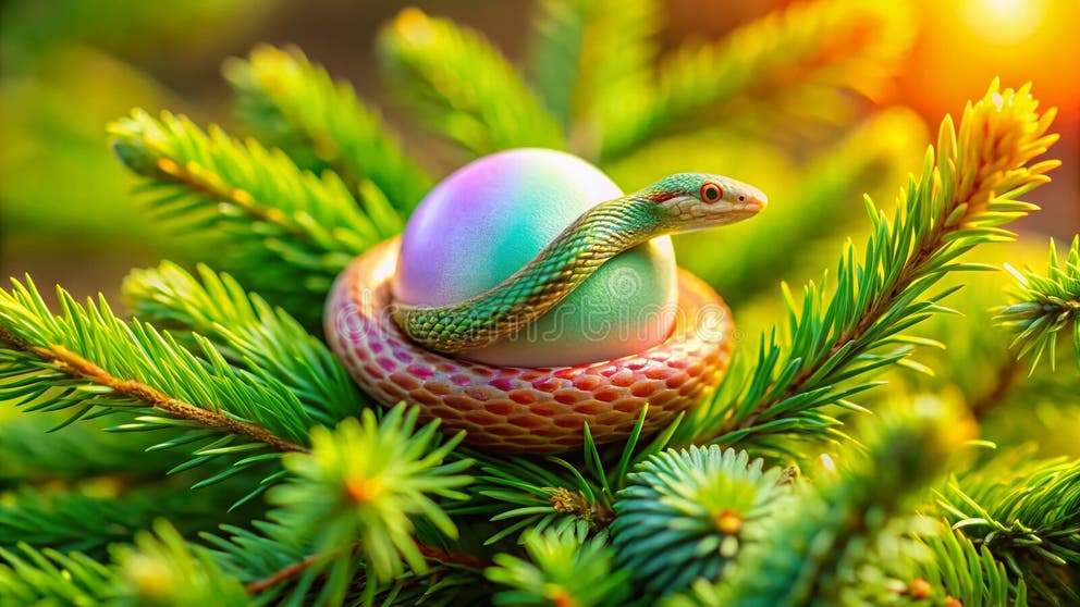 Charming Miniature Easter Egg Nestled among Spring Branches a TiltShift Perspective on Easter ...