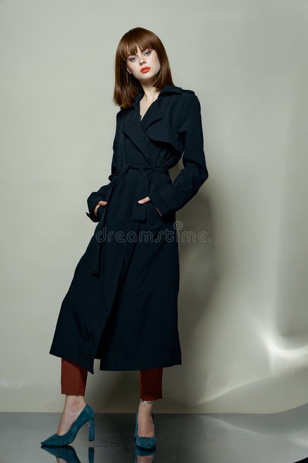 Charming Model Cloak Disco Modern Style Beautiful Face Stock Photo ...
