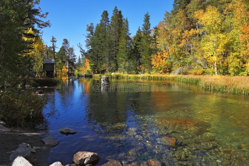 A Charming Mountain Lake in California Stock Image - Image of tranquil ...