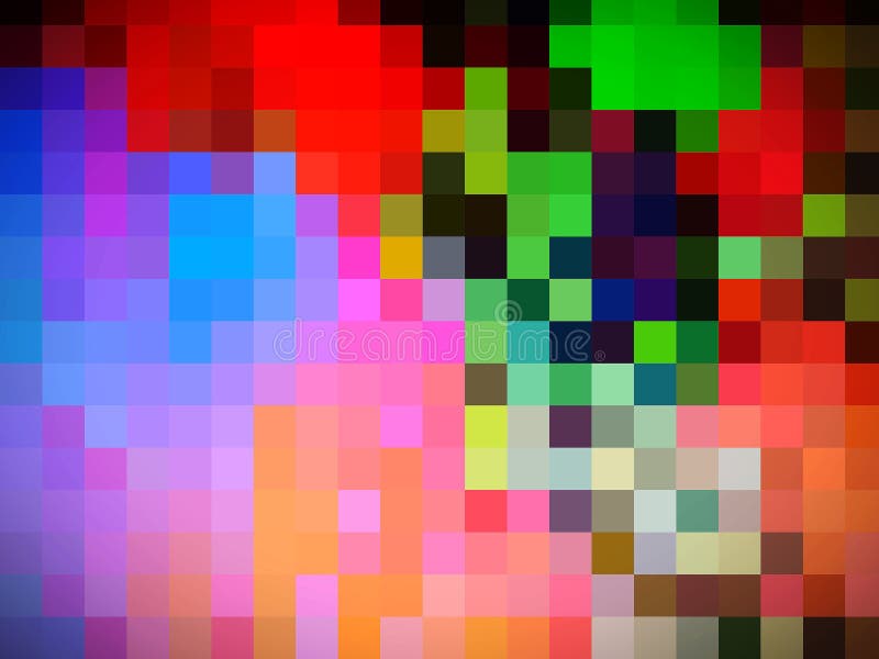 A Charming Multi-colored Illustration of Designing of Squares Stock ...