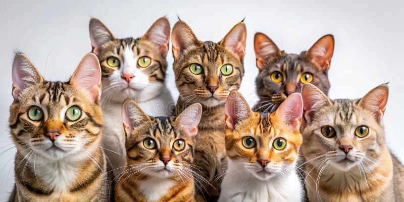 Charming MultiBreed Cats in a Pristine Studio Setting a Celebration of ...
