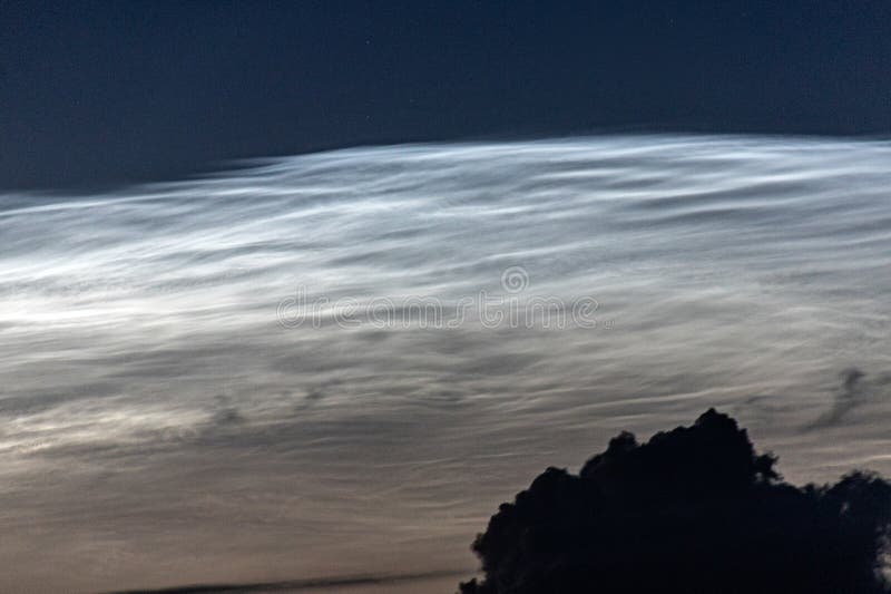 Charming Night Landscape with Silver Clouds, Silver Clouds, Mesospheric ...