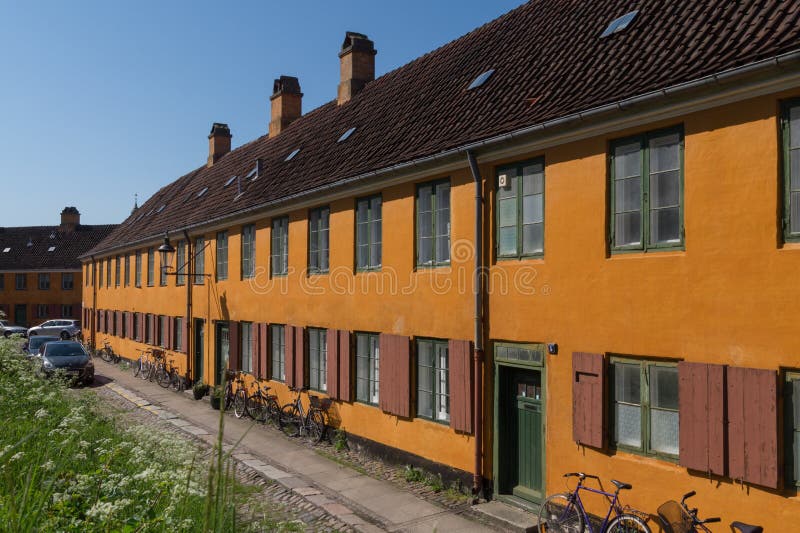 Charming Old Row Houses in Copenhagen, Denmark Editorial Photo - Image ...
