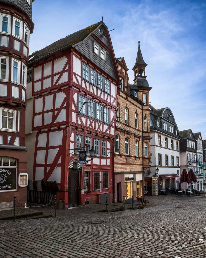 Charming Old Town in Marburg, Germany Editorial Stock Photo - Image of ...