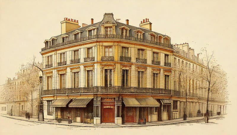 Historic Parisian Building Showcasing Classical Architecture in an ...