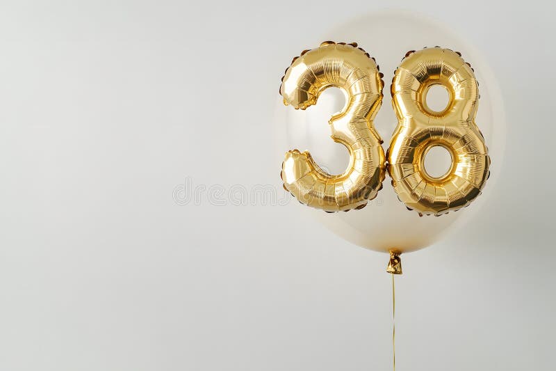 Charming Pastel 38 Balloon Perfect for Celebrations Stock Illustration ...