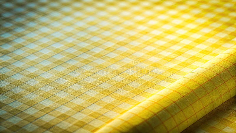 Charming Pastel Yellow Checkered Notebook Page Background with Long ...